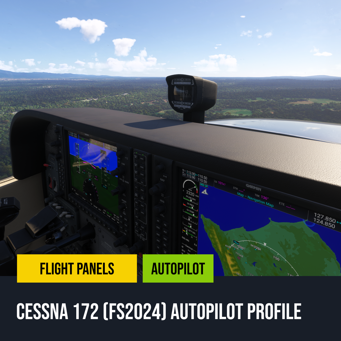 Cessna 172 Skyhawk Autopilot Panel for Stream Deck Plus – Flight Panels